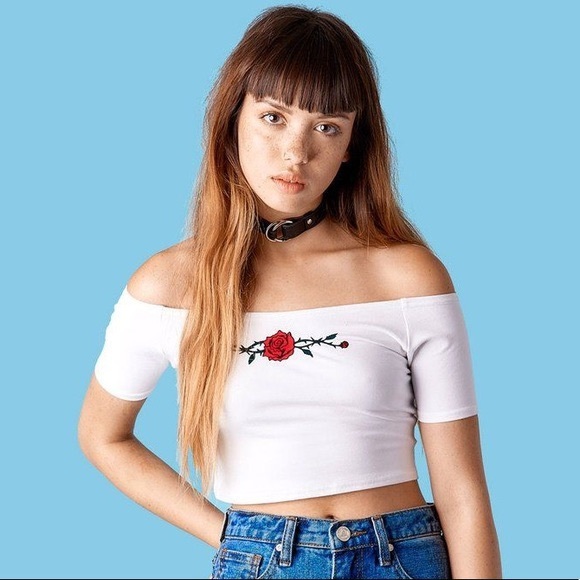 UNIF | Tops | Unif Rose Top | Poshmark